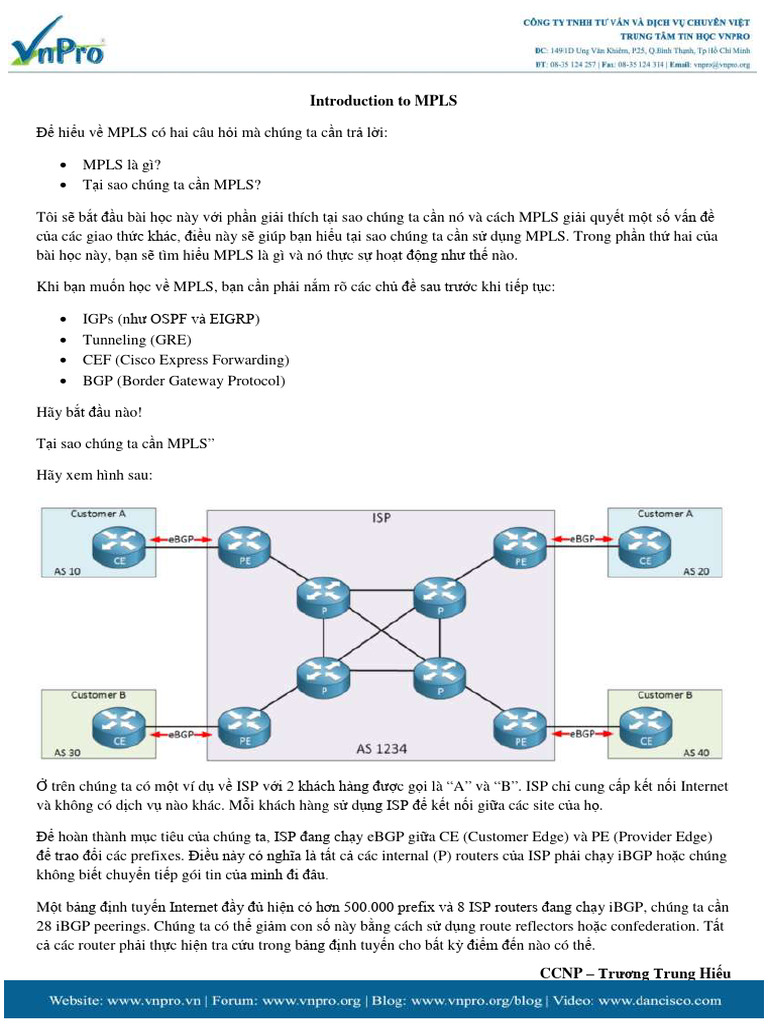 1. Introduction to MPLS | PDF
