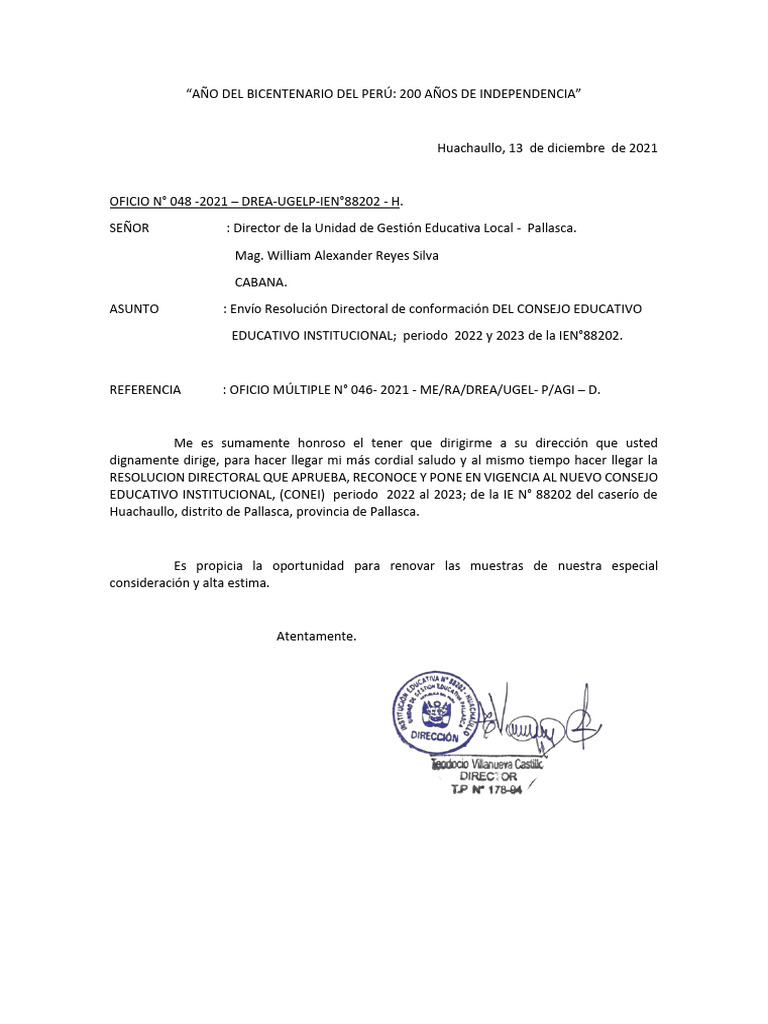 Oficio y R.D. CONEI. 2022 - 2023. | PDF | Regulación