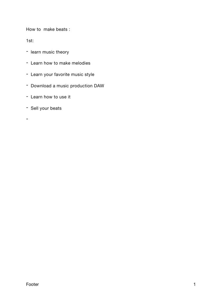 Beginner's Guide to Making Beats | PDF