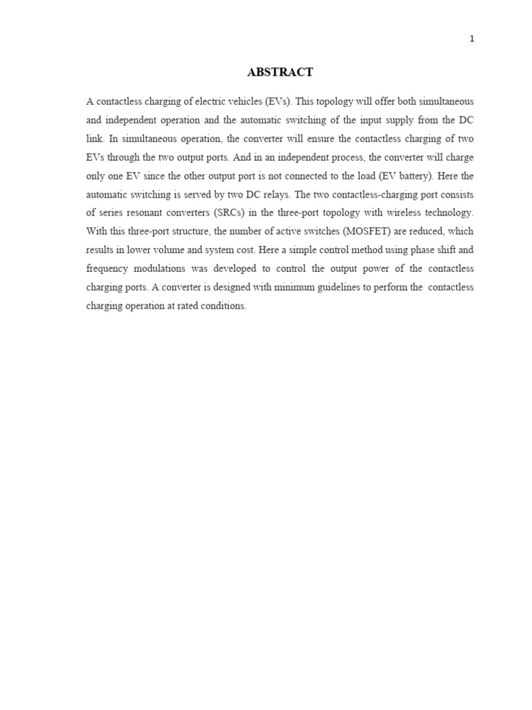 EV contactless charging | PDF | Rectifier | Direct Current