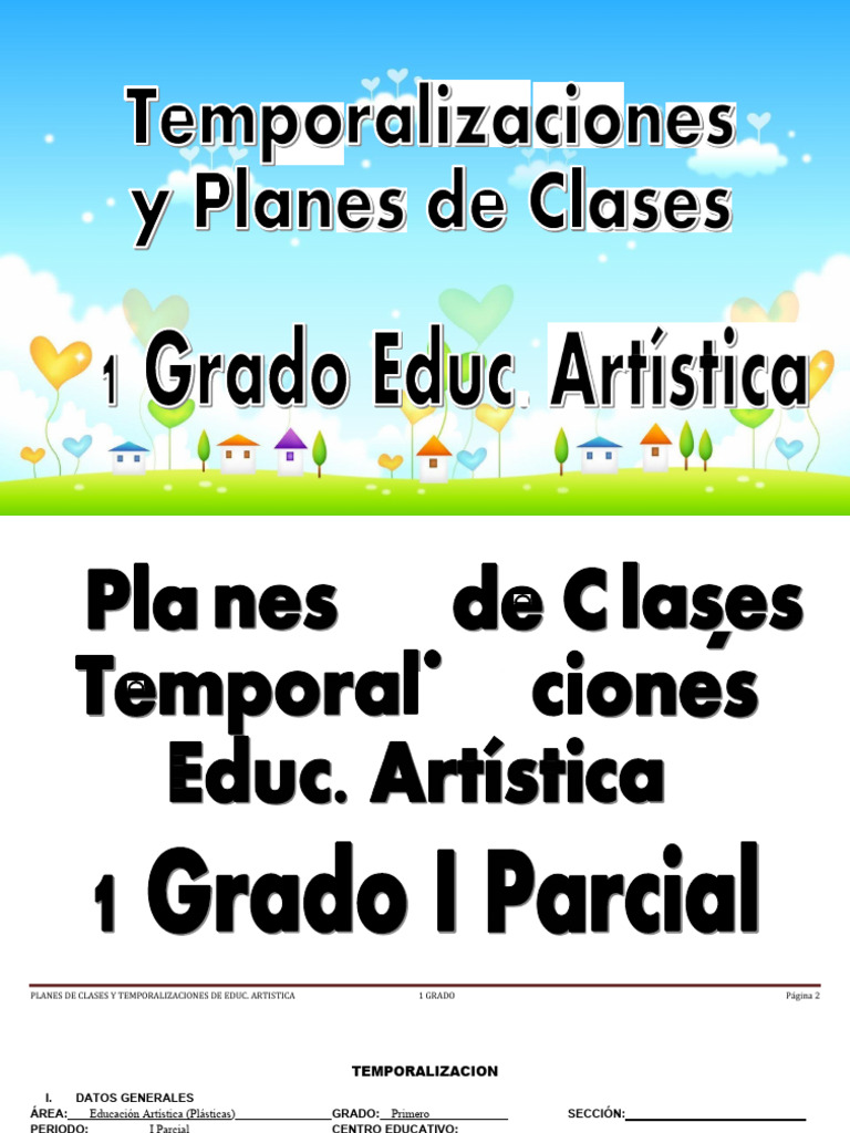 Planes de Clases de Educ Artística 1° Grado | PDF | Sonido | Dibujo