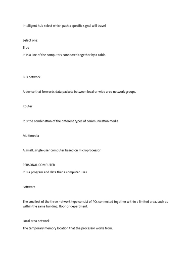 Css Exam | PDF | Computer Network | Personal Computers