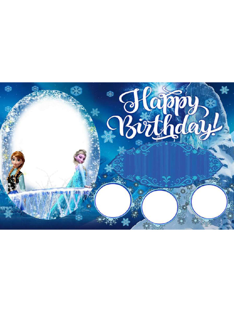 Frozen Birthday Tarpaulin - Made With PosterMyWall | PDF