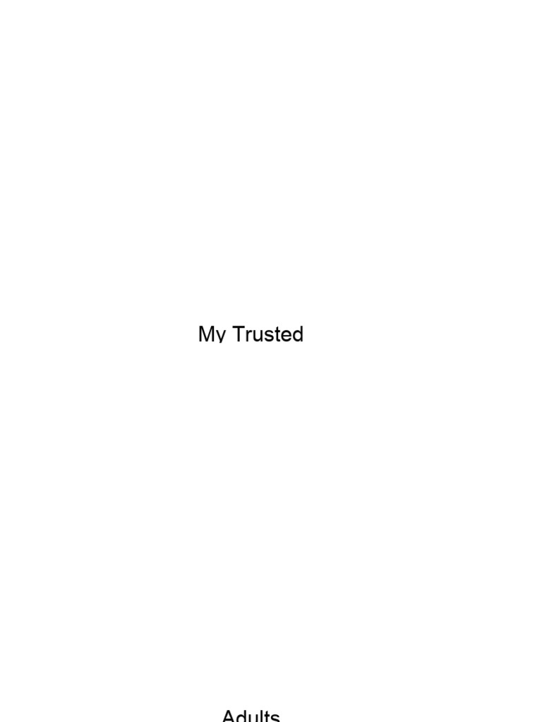 My Trusted Adults Worksheet Elem | PDF