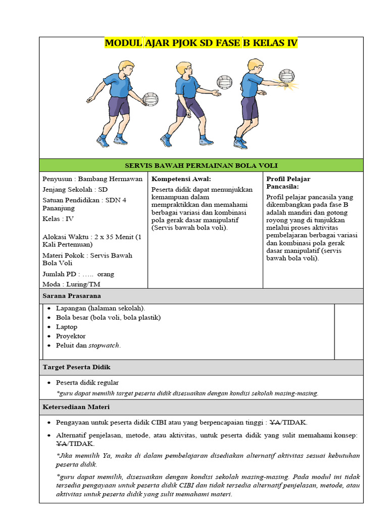 Modul Ajar Pjok Kelas Iv - Bambang Hermawan | PDF