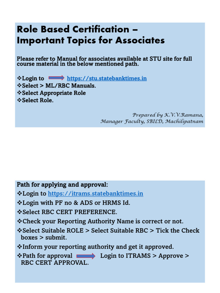 ITRAMS Login Guide for SBI Employees | PDF | Identity Document | Money ...