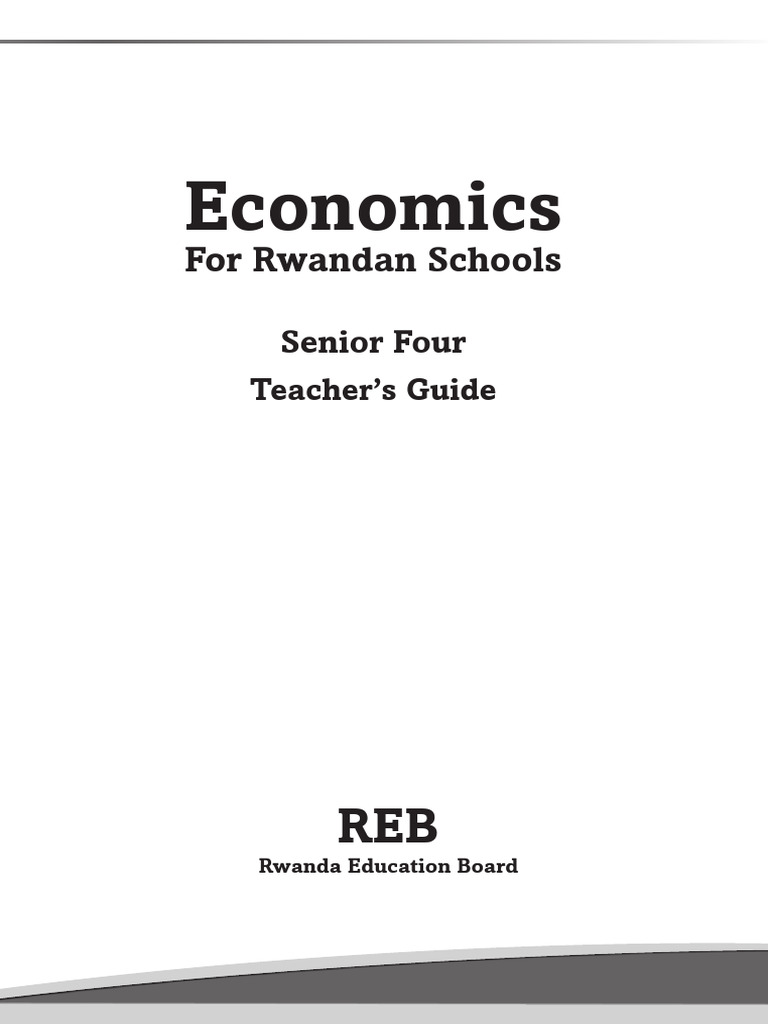 Economics S4 TG | PDF | Learning | Teachers