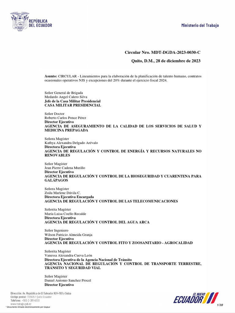 Directrices MDT Dgda 2023 0030 C | Descargar gratis PDF | Ministerio ...