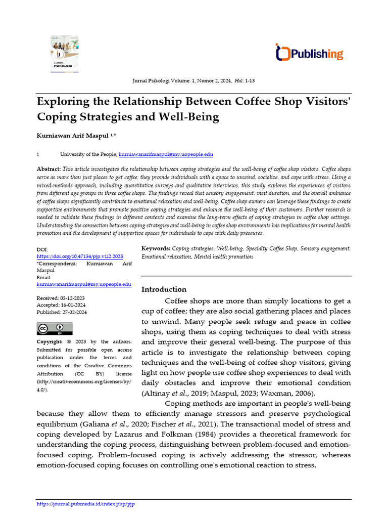 Exploring The Relationship Between Coffe | PDF | Survey Methodology | Mindfulness