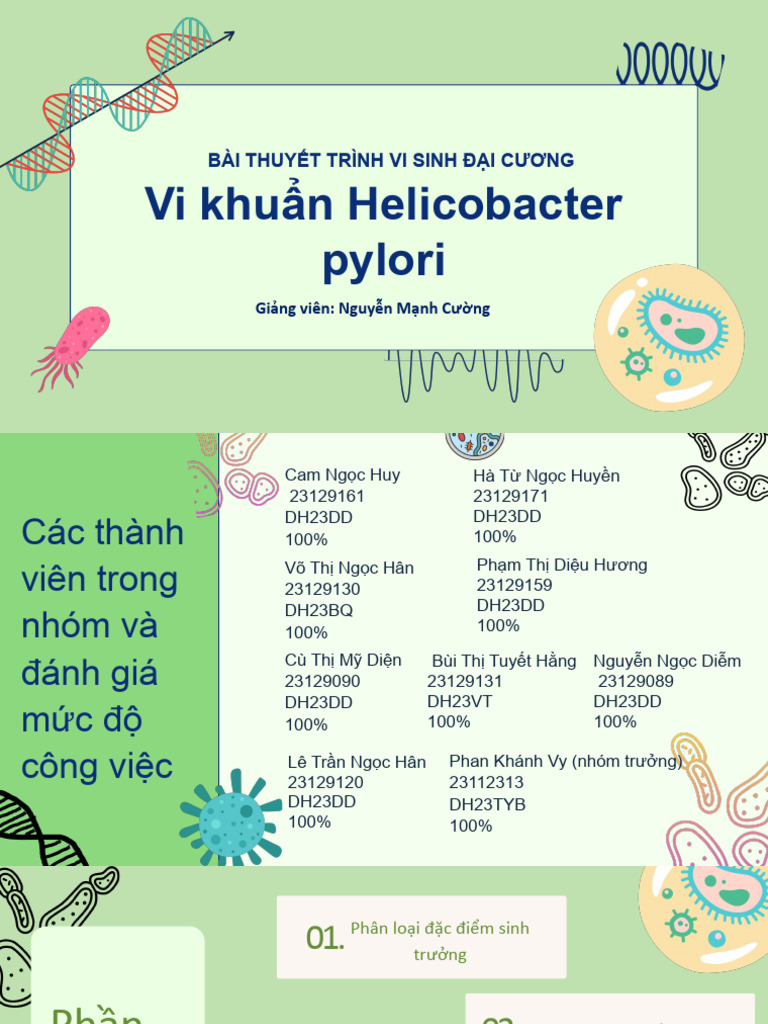Vi Sinh Đ I Cương - VK H.pylori | PDF