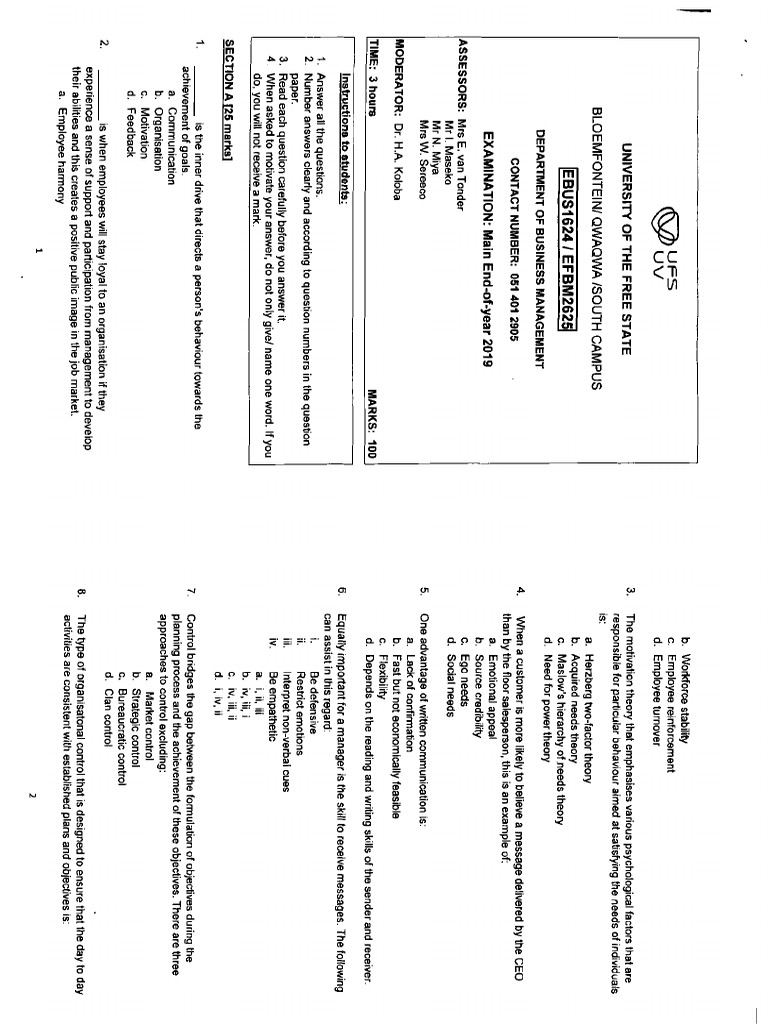 Ebus 1624 Nov. Exam 2019 | PDF