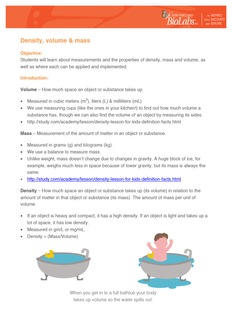 Understanding Density, Mass, and Volume | PDF | Density | Volume