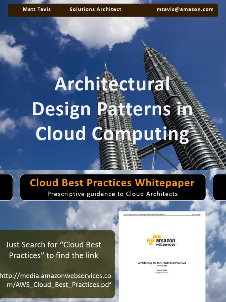 Architecting and Managing Apps Matt Tavis July 2010 | PDF | Cloud Computing | Amazon Web Services