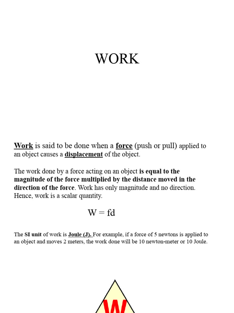 q1 Lesson2 Work&Power | PDF