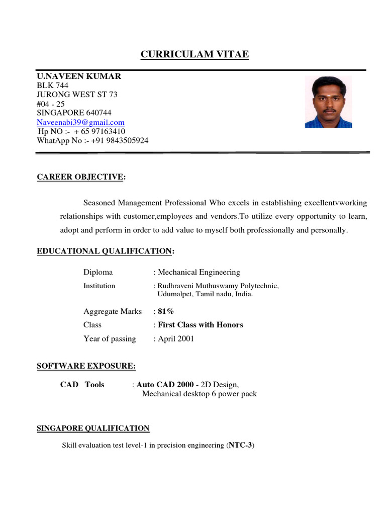 Naveen Resume 2023 | PDF | Numerical Control | Engineering
