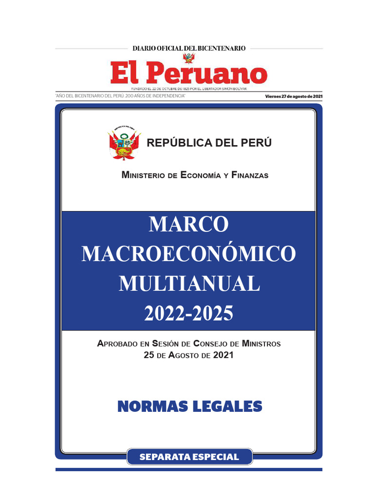 C3-Marco Macroeconomico Multianual 2025 | PDF | Impuestos | Producto ...