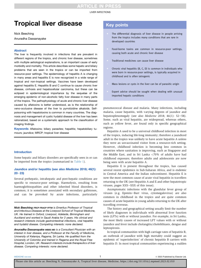 Beeching, Nick (Author) - Dassanayake, Anuradha (Author) - Tropical ...