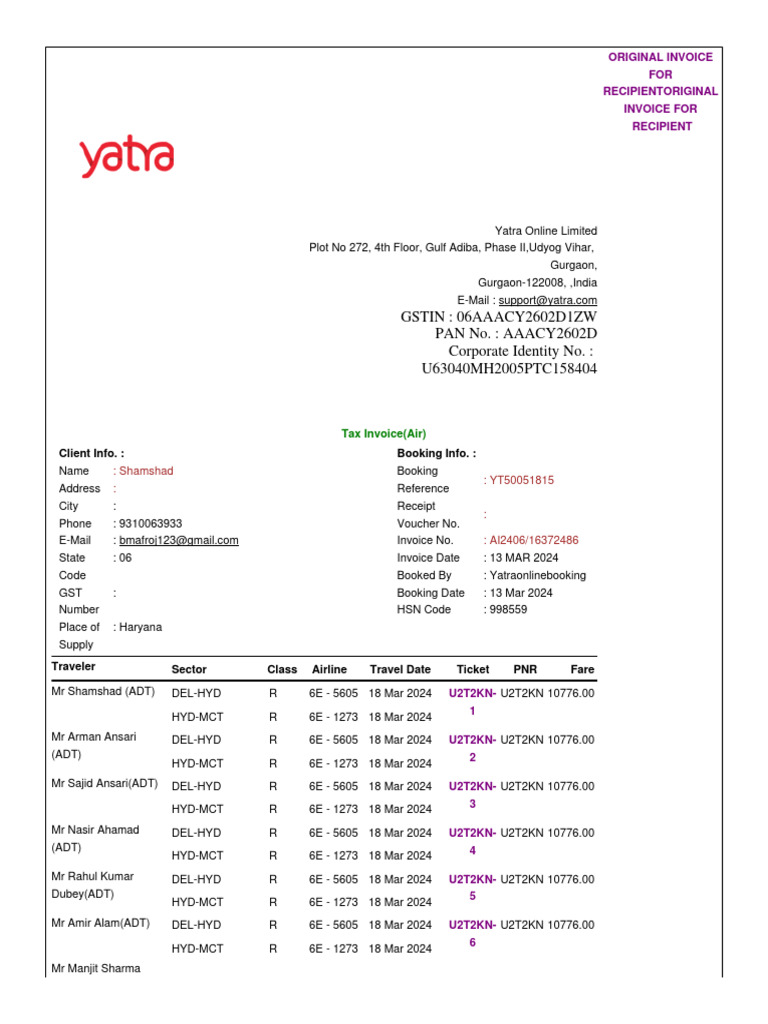 Flight Invoice 1303240042564 | PDF | Payments | Cheque