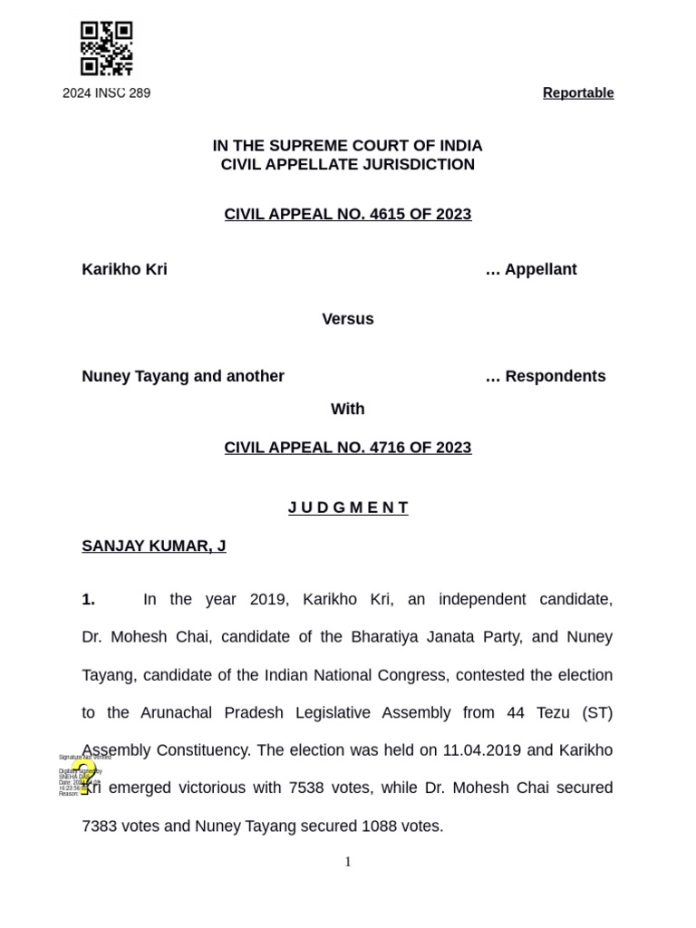 In The Supreme Court of India Civil Appellate Jurisdiction Civil Appeal ...
