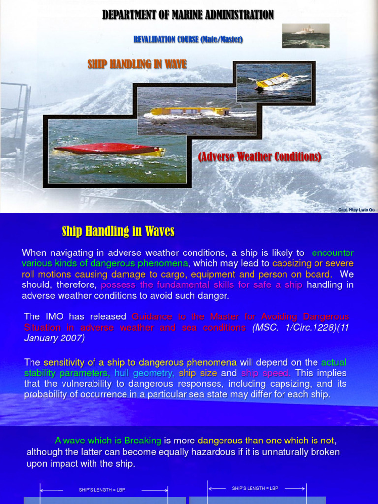 Adverse Weather Ship Handling | PDF | Ships | Waves