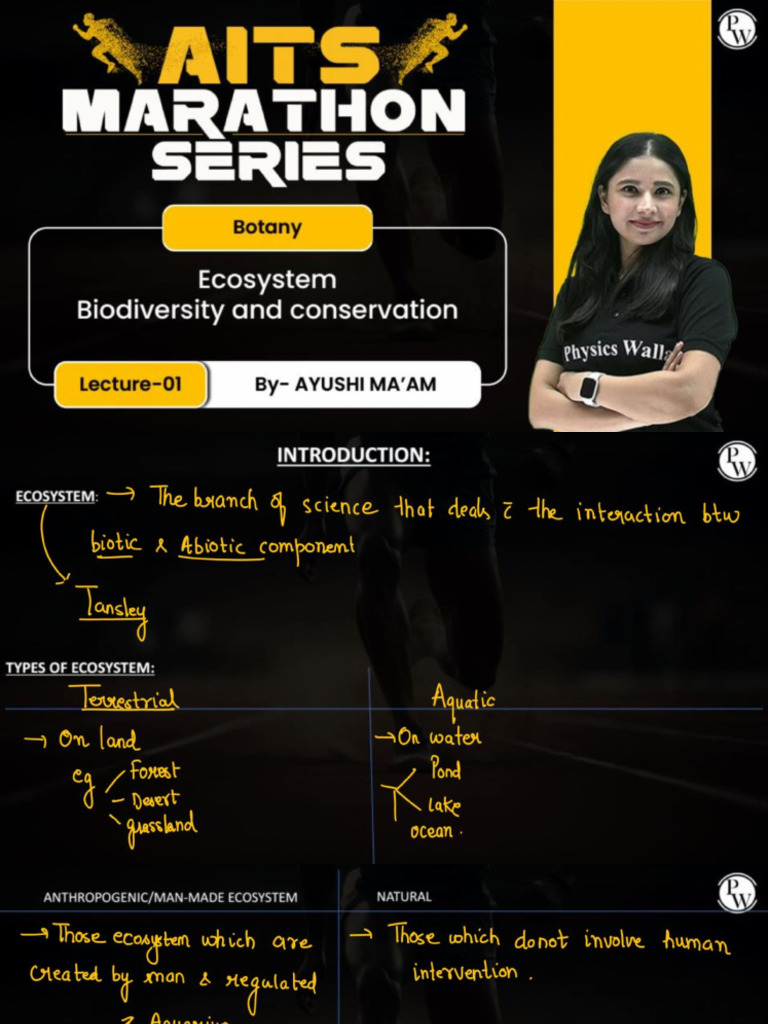 Aits Marathan Botany Ecosystem and Biodiversity | PDF