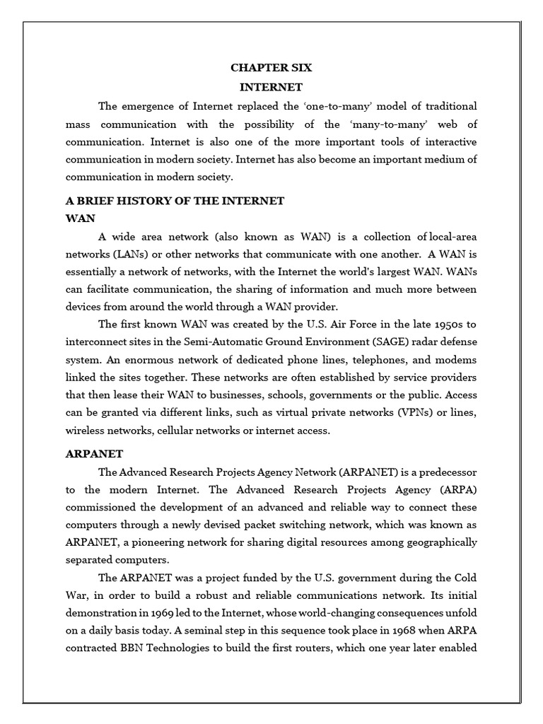 History of Internet | PDF | Computer Network | Internet Protocol Suite