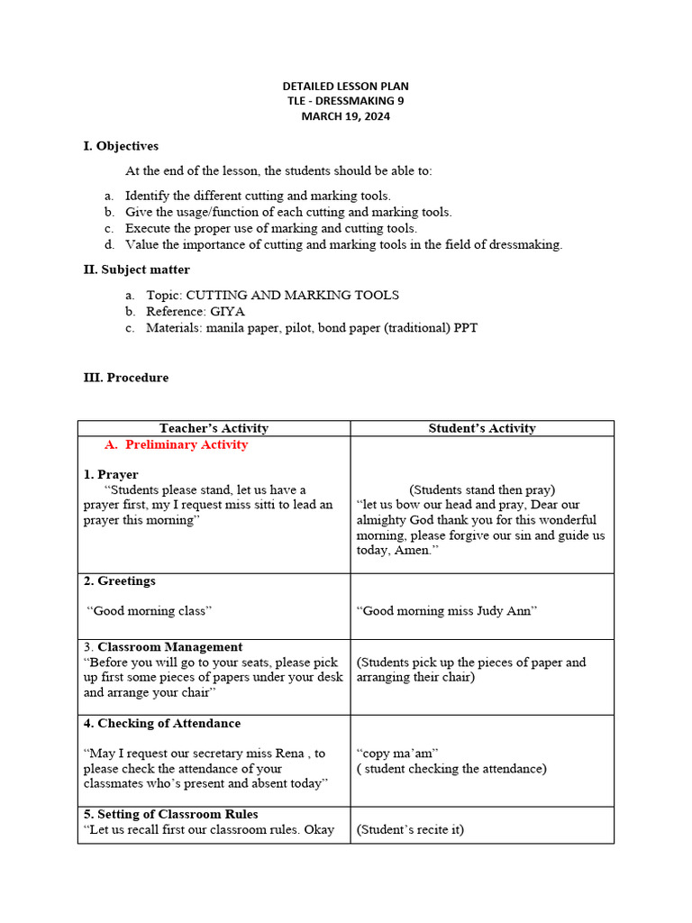 Dressmaking Tools for Students | PDF | Scissors | Sewing