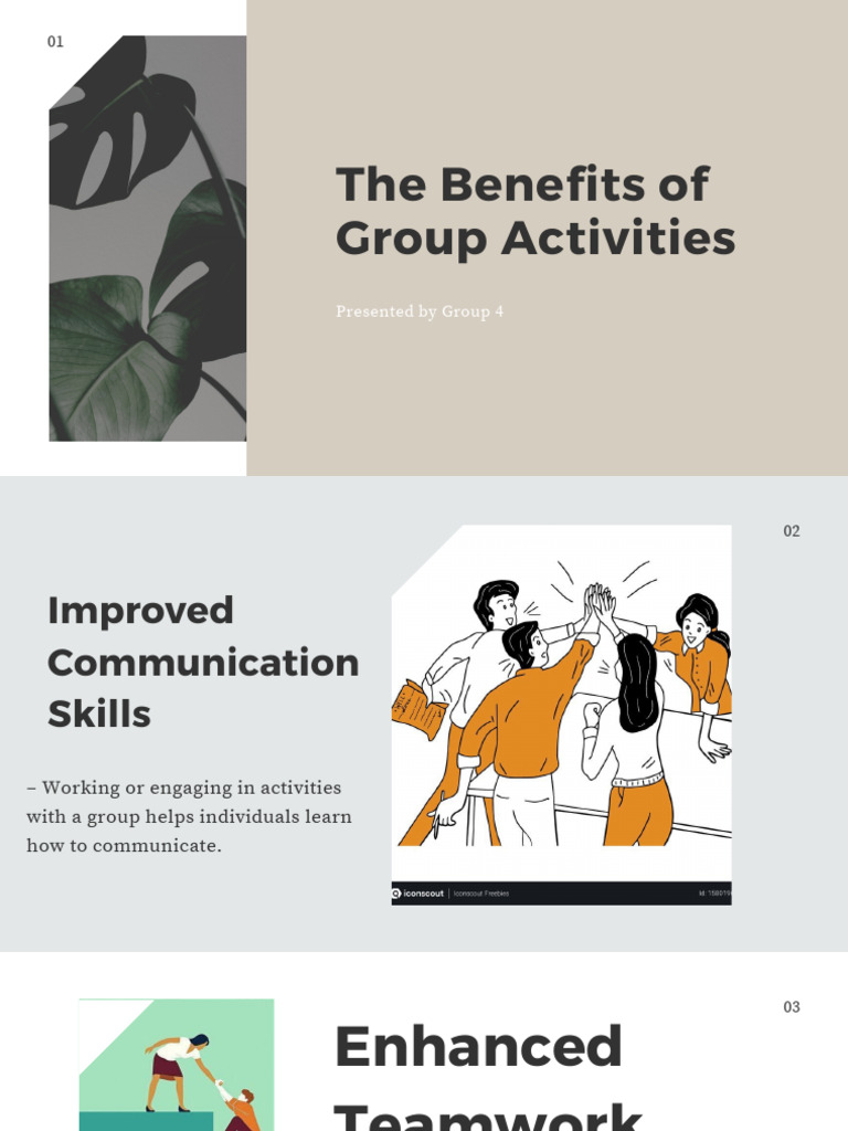 Benefits of Group Activities | PDF | Leadership | Motivational
