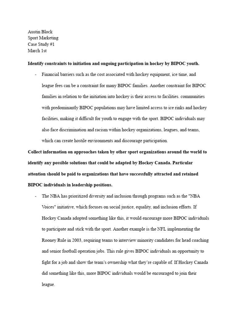 SM Case Study 1 | PDF | Mentorship | Person Of Color