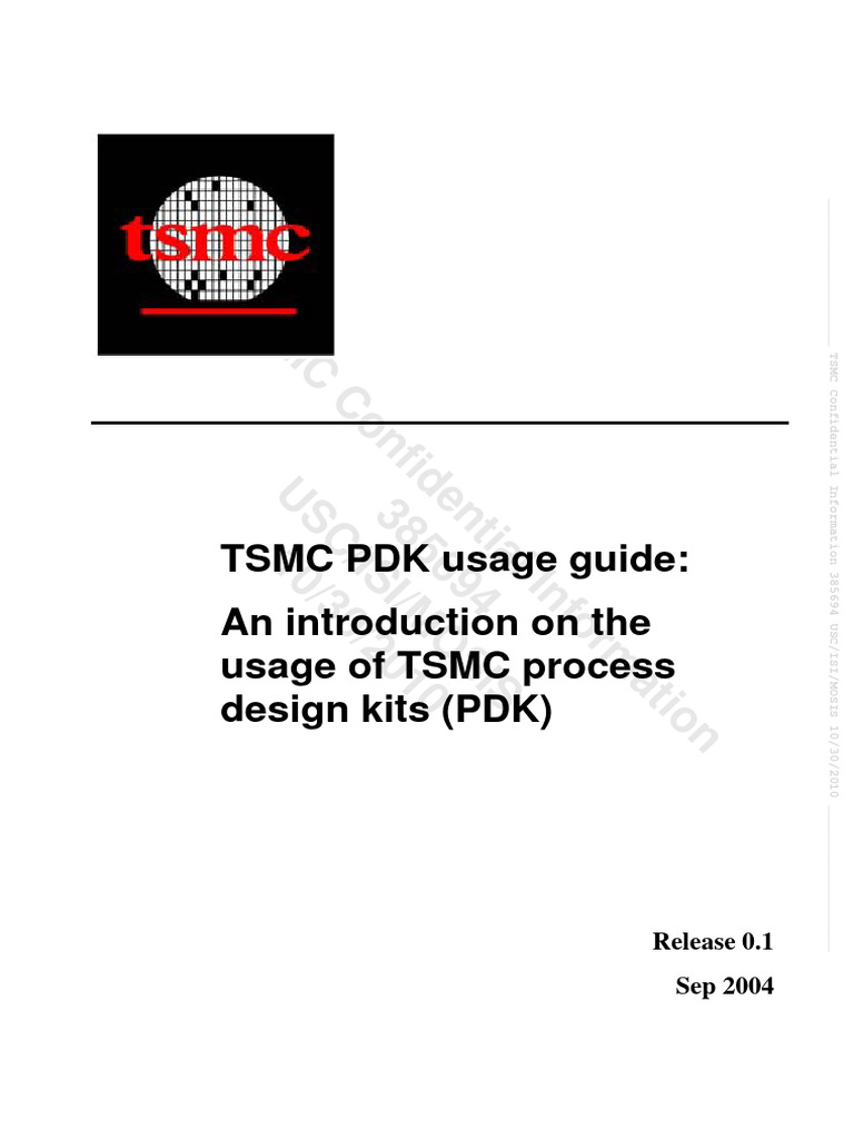 TSMC PDK Usage Guide | Download Free PDF | Spice | Directory (Computing)