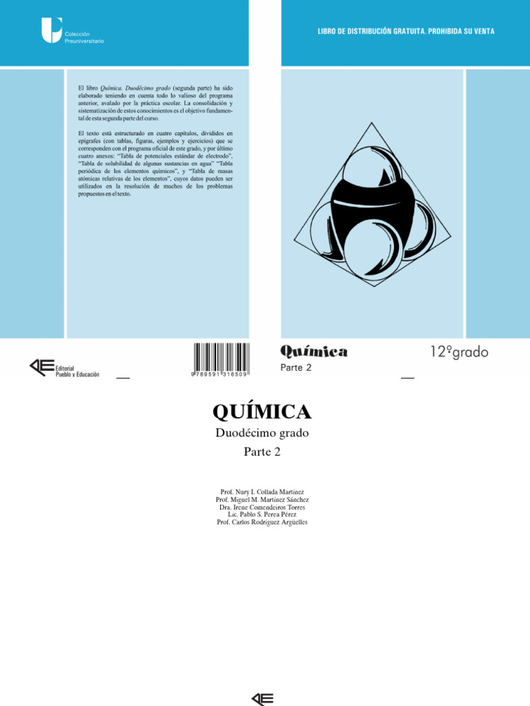 Química Duodécimo Grado Parte 2 | PDF | Enlace químico | Enlace covalente