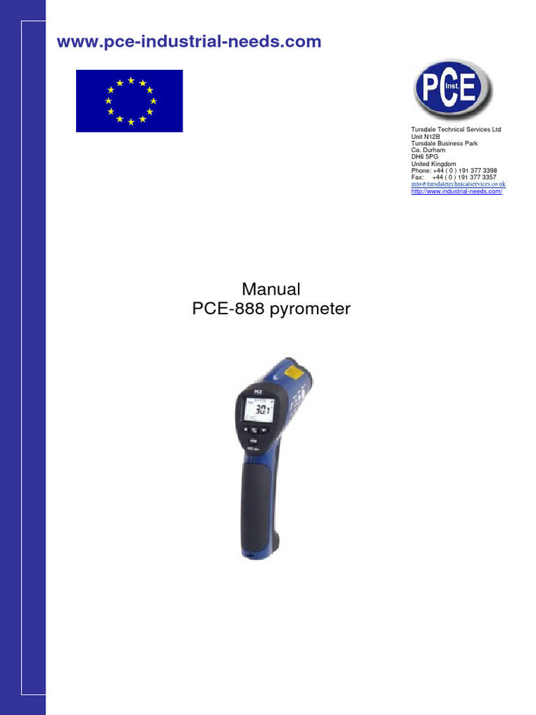 pyrometer-PCE-888 | PDF | Materials