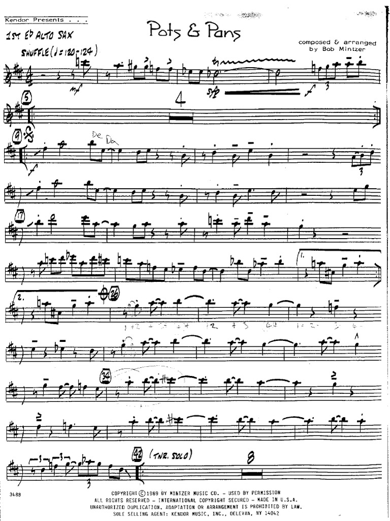 Pots & Pans - Full Big Band (Mintzer) | PDF