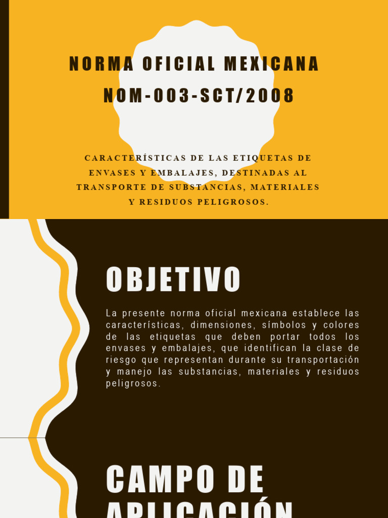 Nom 003 SCT | Descargar gratis PDF | Residuos