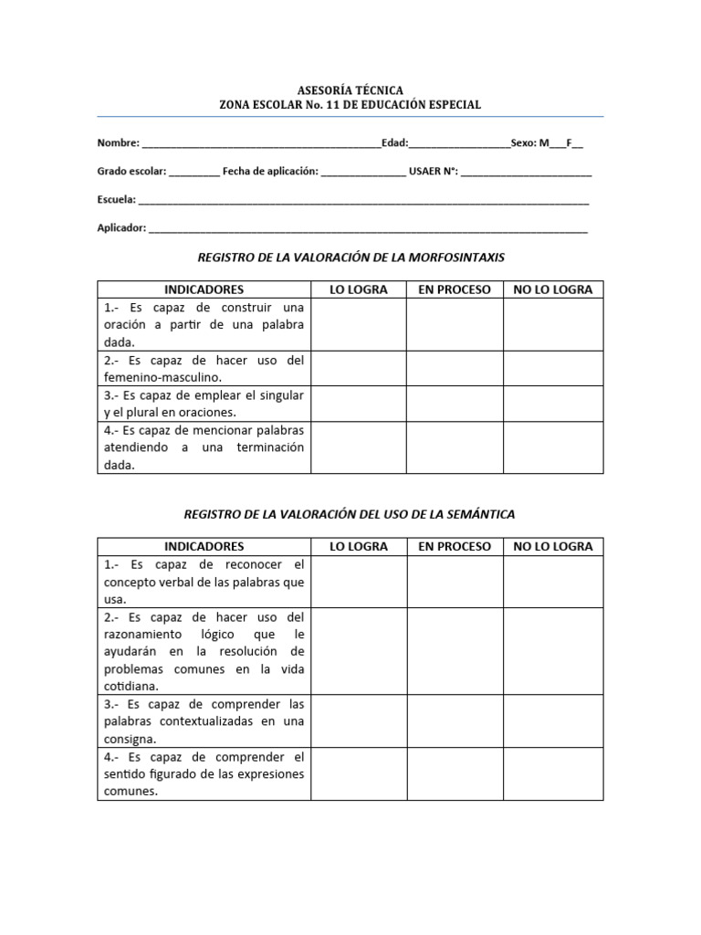 Valoración de Los Niveles Sint, Semant y Pragm | PDF | Oración ...