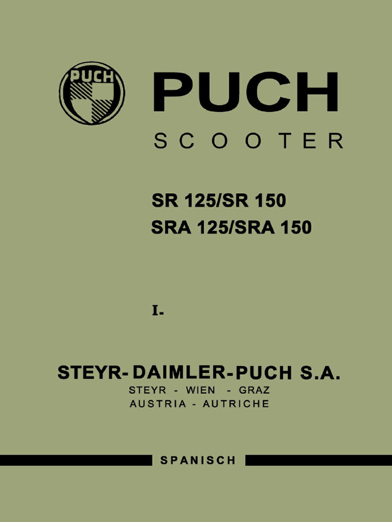 Manual Puch SR 125 SRA 150 | PDF