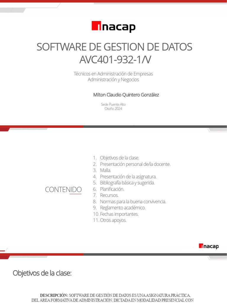 Software Gestion Datos Avc932-1 | Descargar gratis PDF | Software
