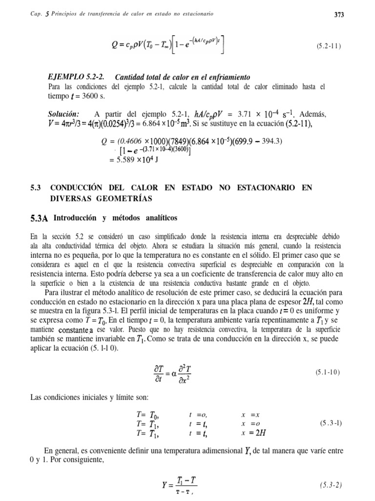 Tema3 BalanceDeCalorEstadoTransitorio | PDF | Conduccion termica | Convección