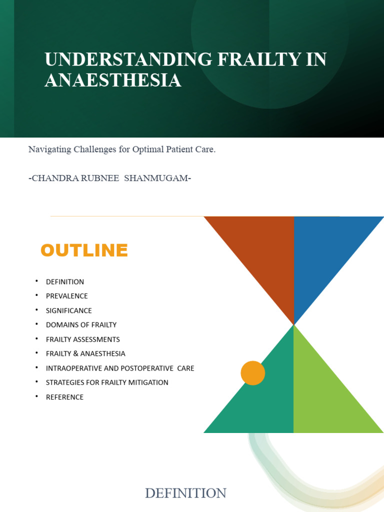 Frailty in Anesthesia: Key Insights | PDF | Anesthesia | Surgery