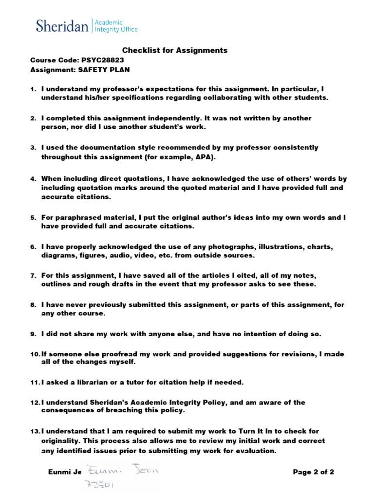 Safety Plan | PDF | Citation | Proofreading