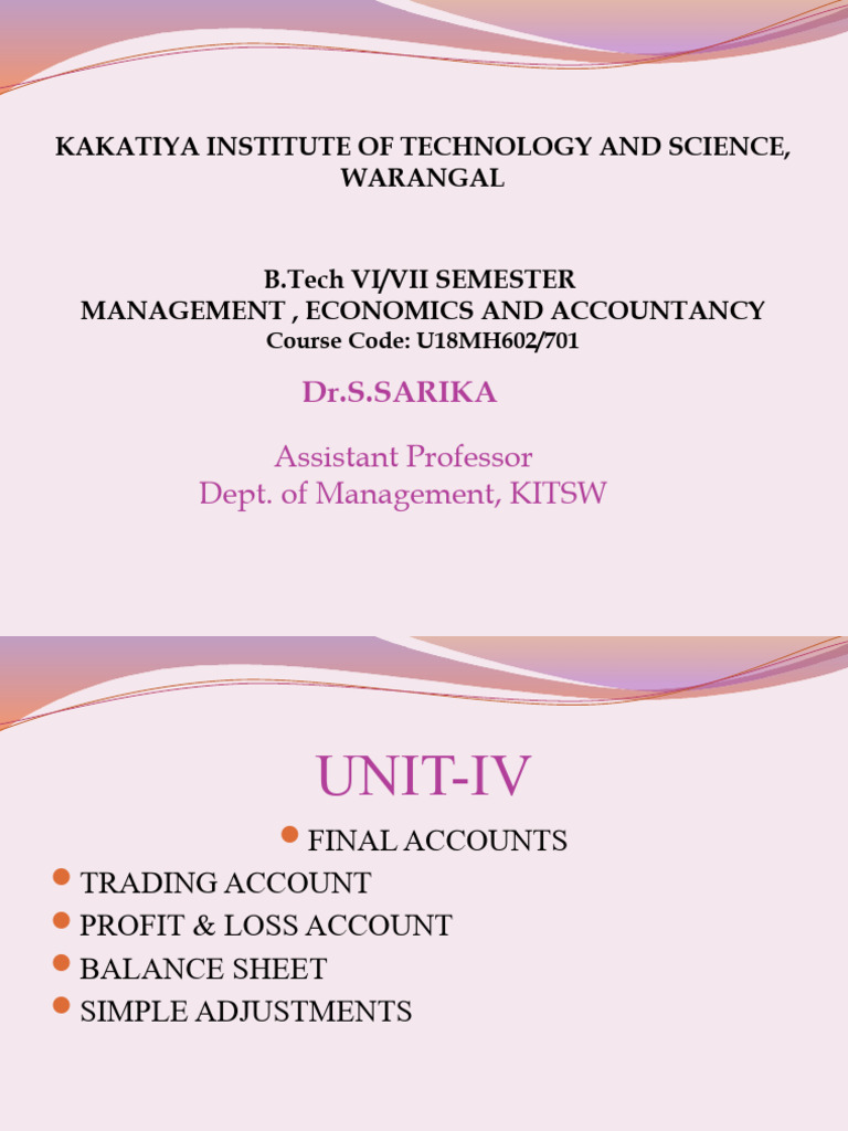 UNIT-4 | PDF | Balance Sheet | Expense