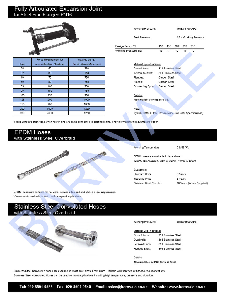 EA-Articulated Exp Joint-Data Sheet-2019-S | Download Free PDF | Pipe ...