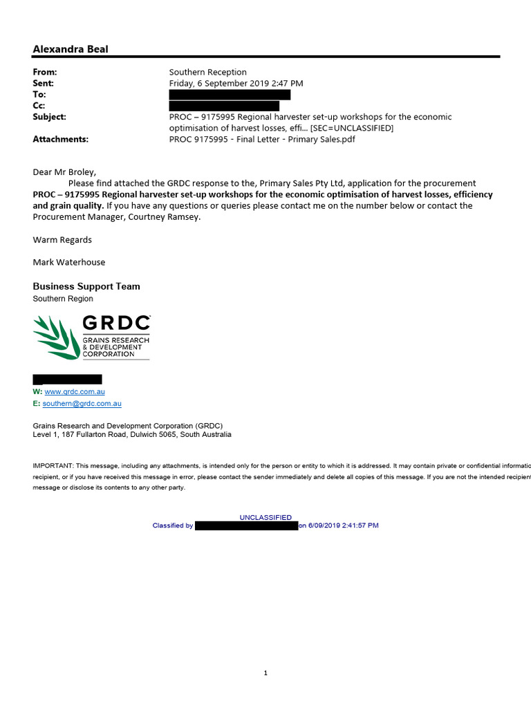 FOI2023 01 Disclosure Log | PDF | Contractual Term | Conflict Of Interest