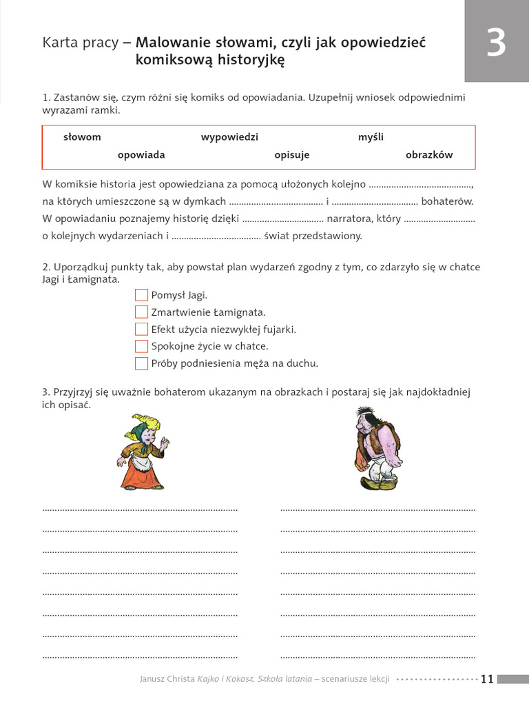 Jezyk-Polski - Karta-Pracy-Nr-2 Kajko I Kokosz-1 - 240203 - 182434 | PDF