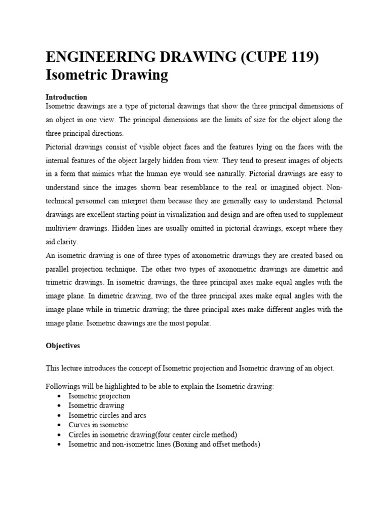 Engineering Drawing Isometric Pdf Angle Classical Geometry