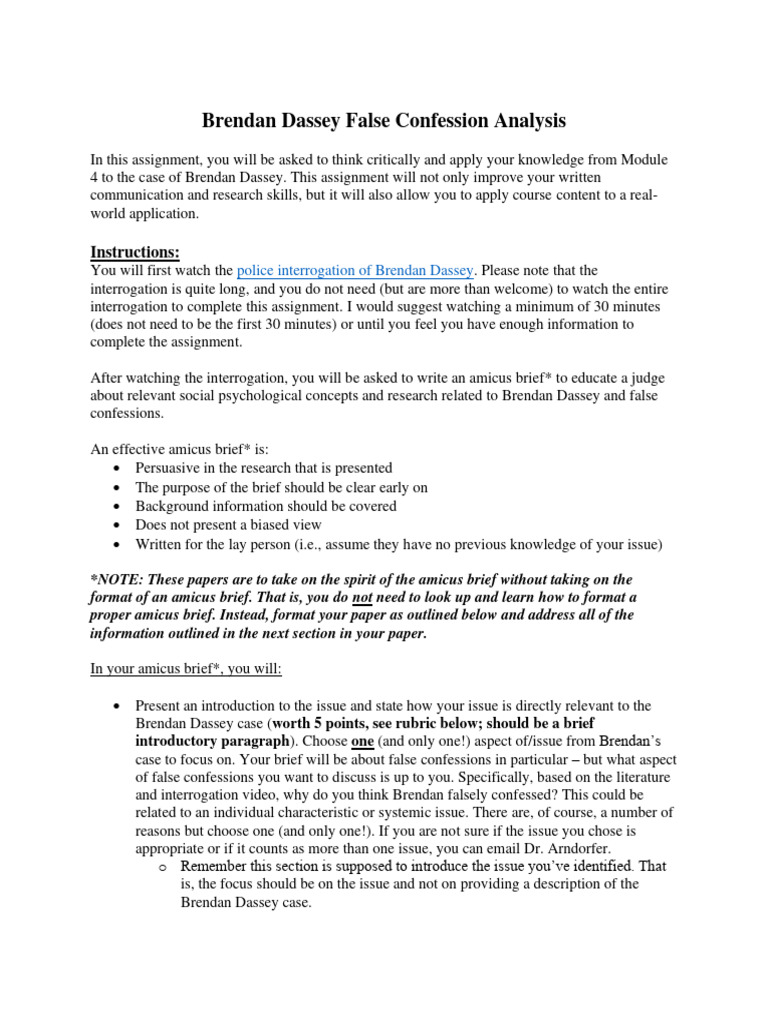 Analyzing Dassey's False Confession | PDF | Academic Publishing ...