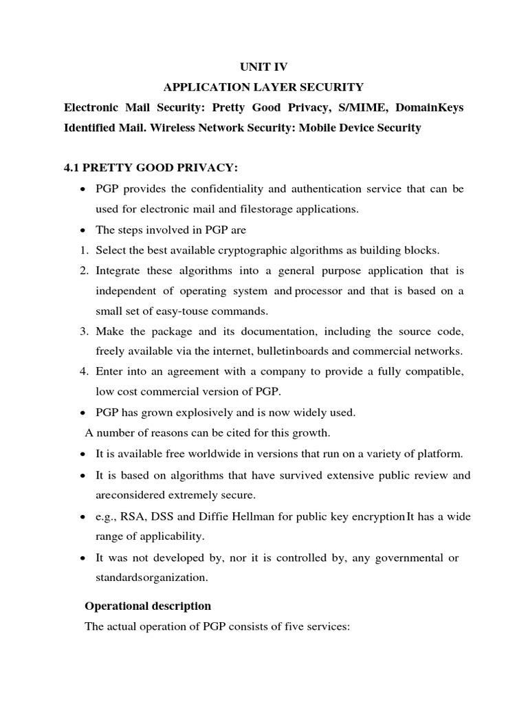 Network Security UNIT 4 | PDF | Key (Cryptography) | Public Key Cryptography
