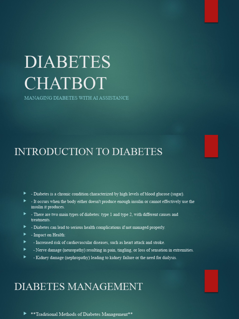 Diabetes Chatbot: Managing Diabetes With Ai Assistance | PDF | Diabetes ...