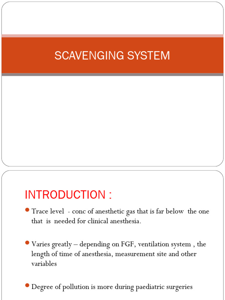 Scavenging System | PDF | Anesthesia | Nitrous Oxide
