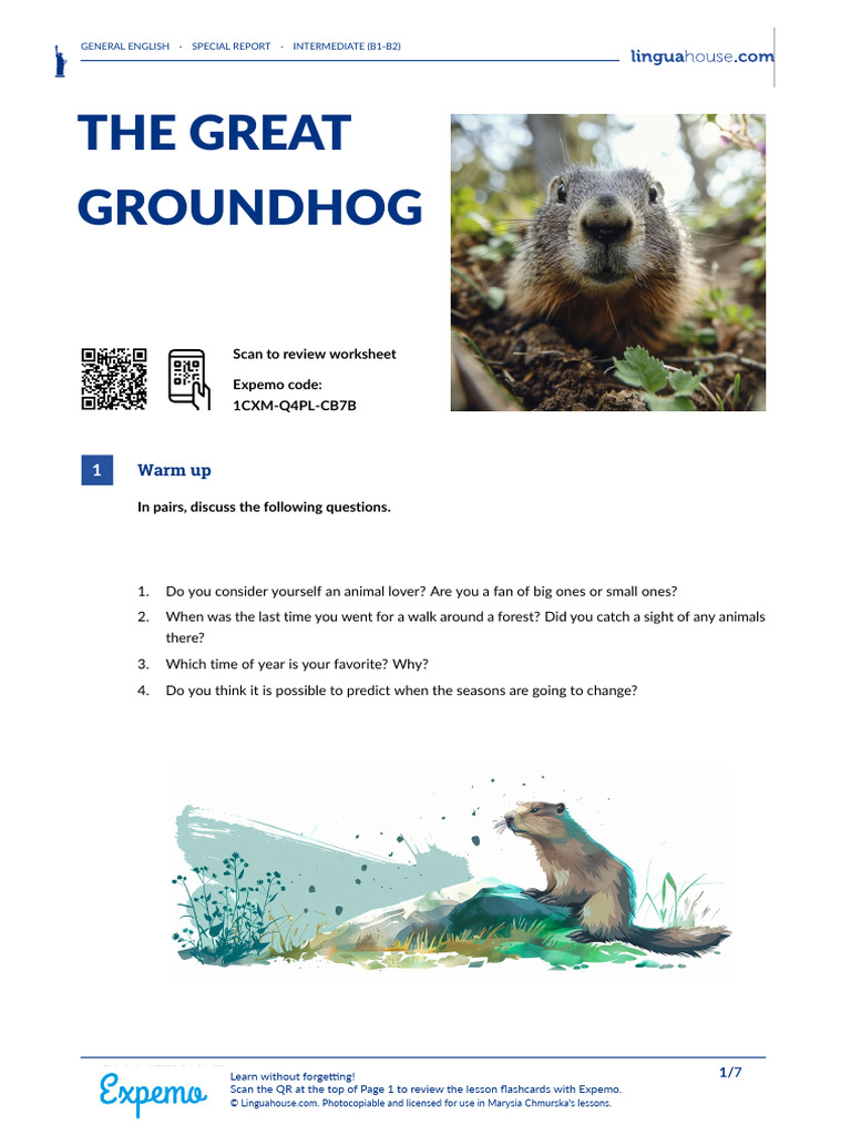 The Great Groundhog American English Teacher | PDF